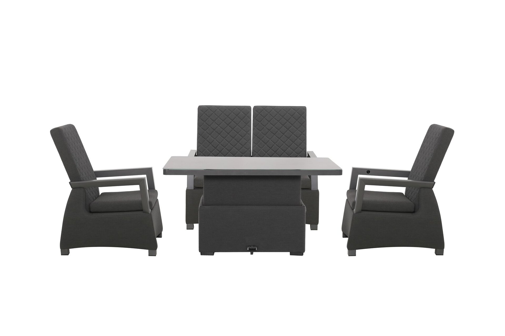 Dining Lounge Metall grau ca. 75 x 68 x 130 cm | Möbel Inhofer