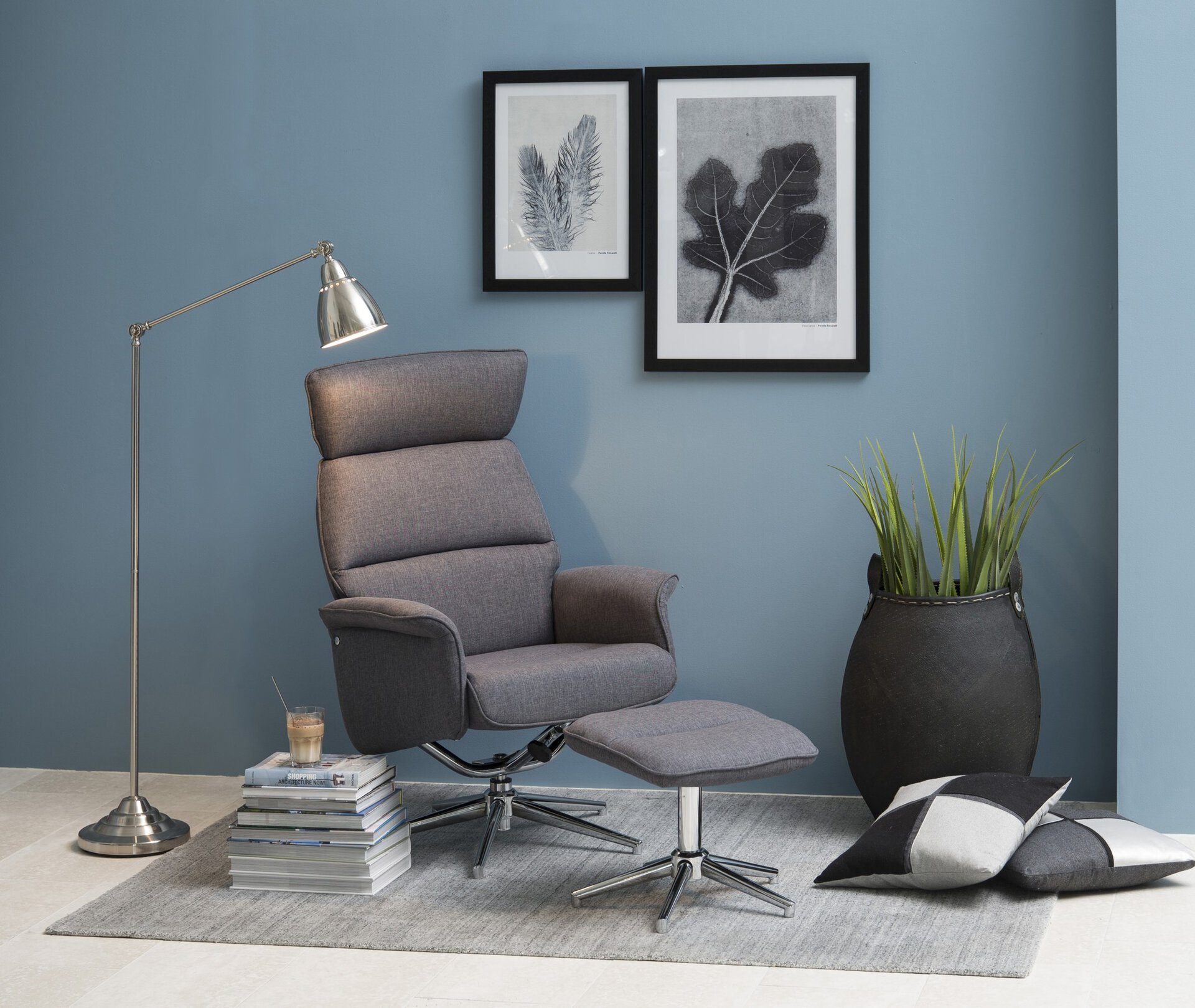 Relaxsessel Polyester grau CELECT | Möbel Inhofer